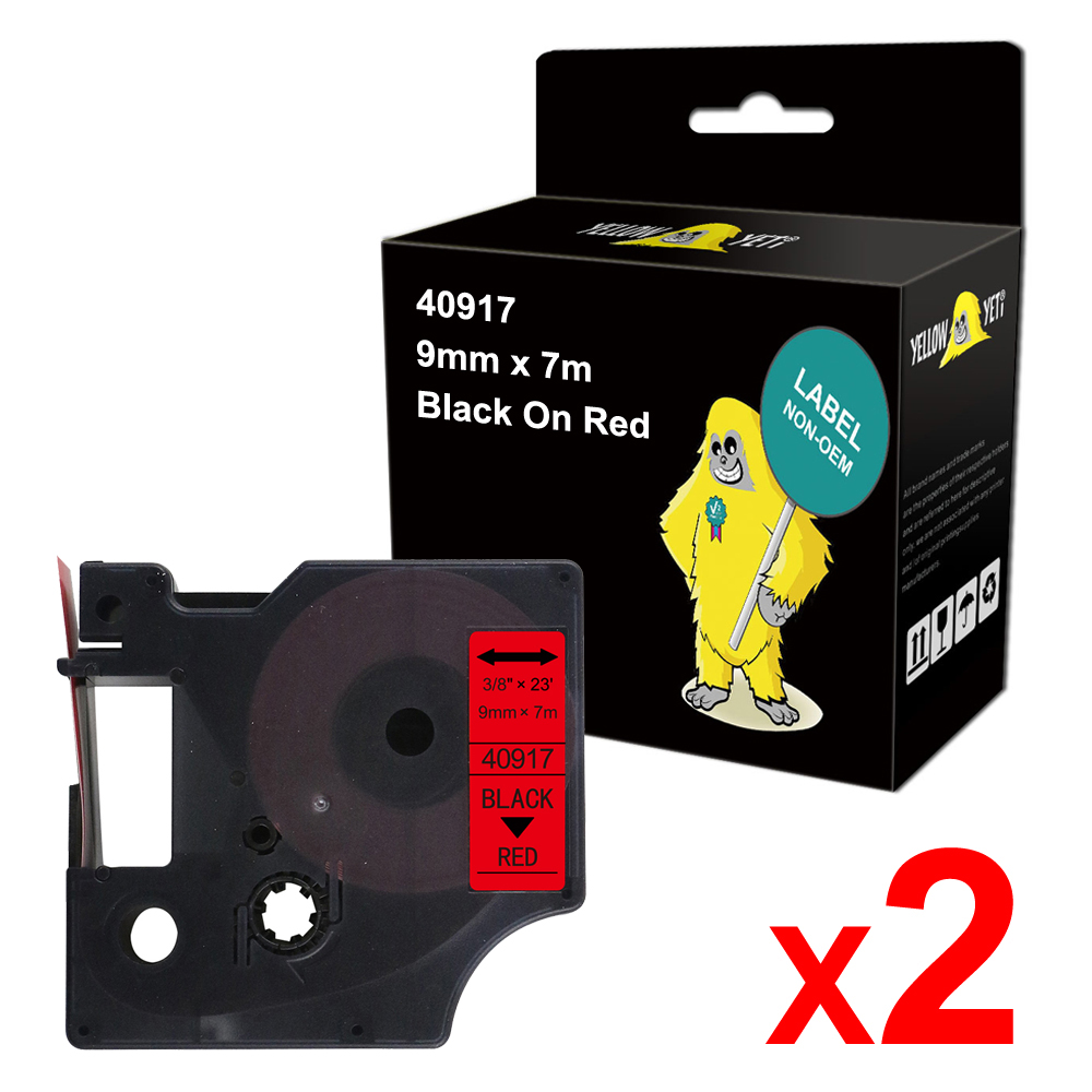 2PK Compatible For Dymo D1 tapes 9mm x7m 40913 40915 40910 LabelManager ...